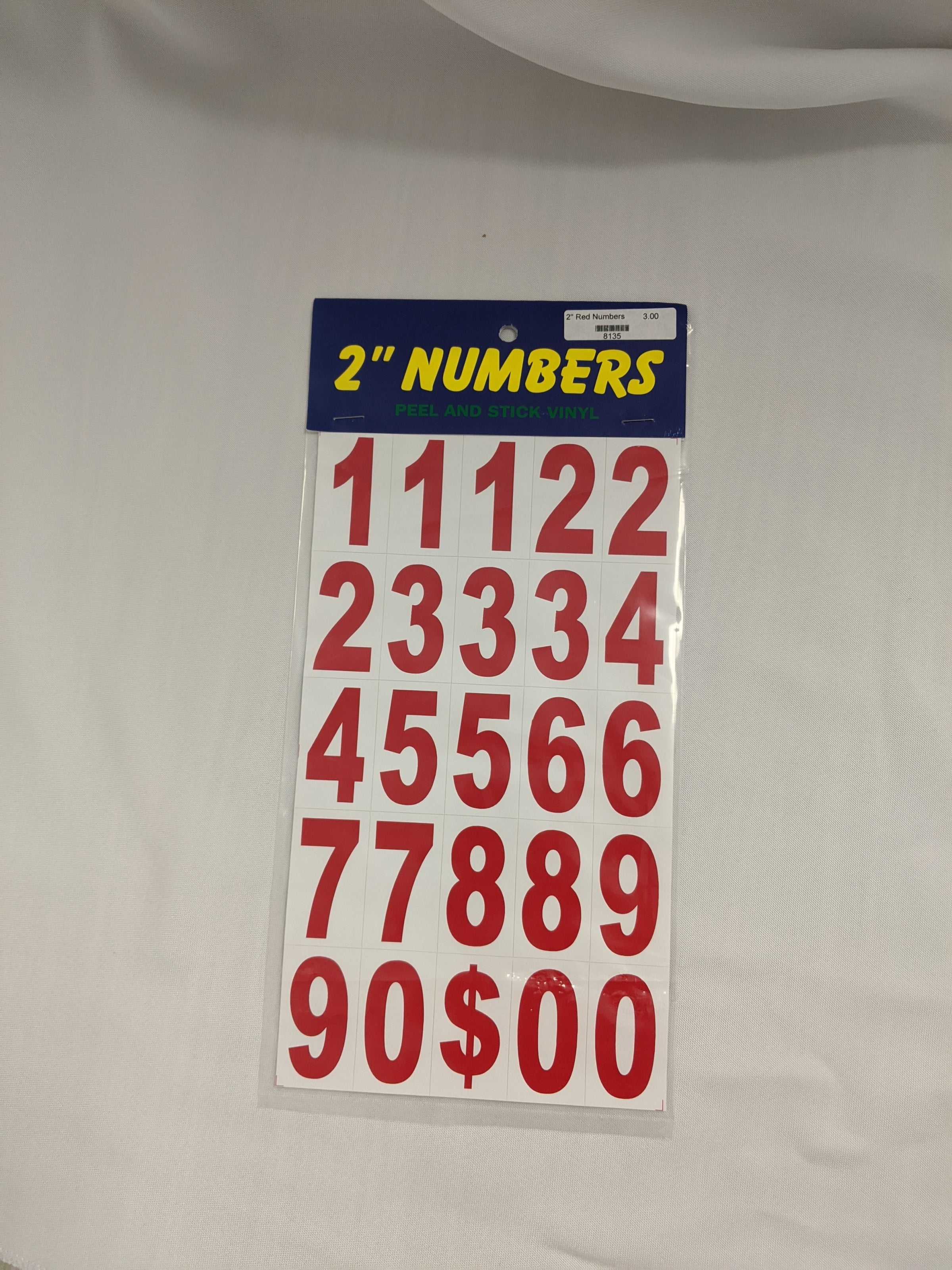 Number Stickers - 2" | Richmond Association of Realtors