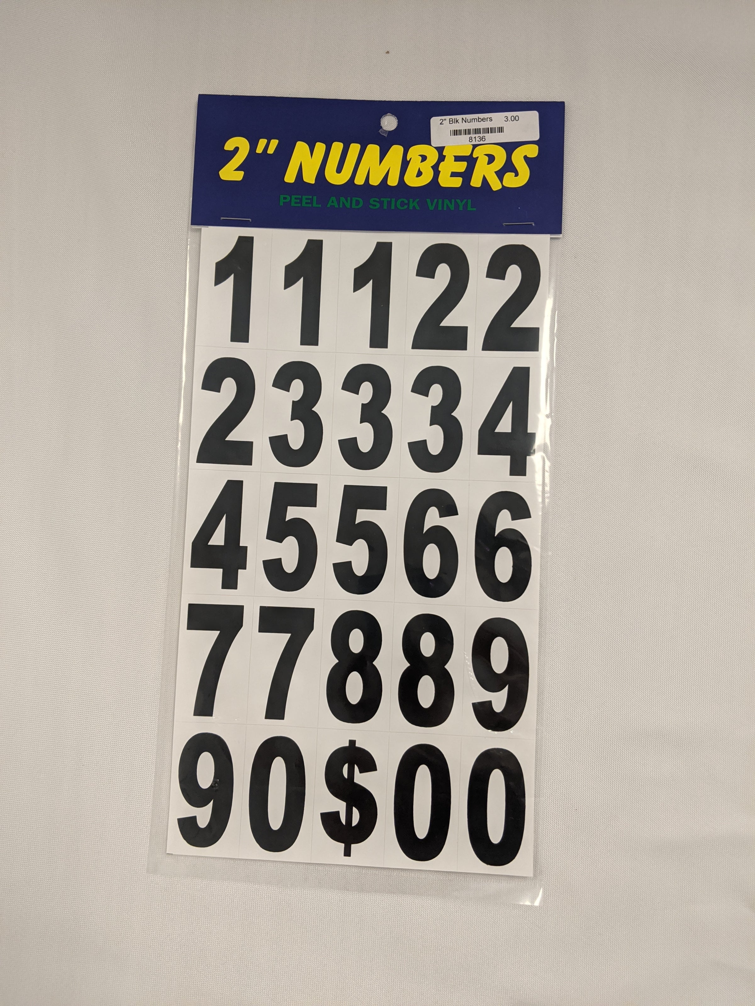Number Stickers - 2" | Richmond Association of Realtors